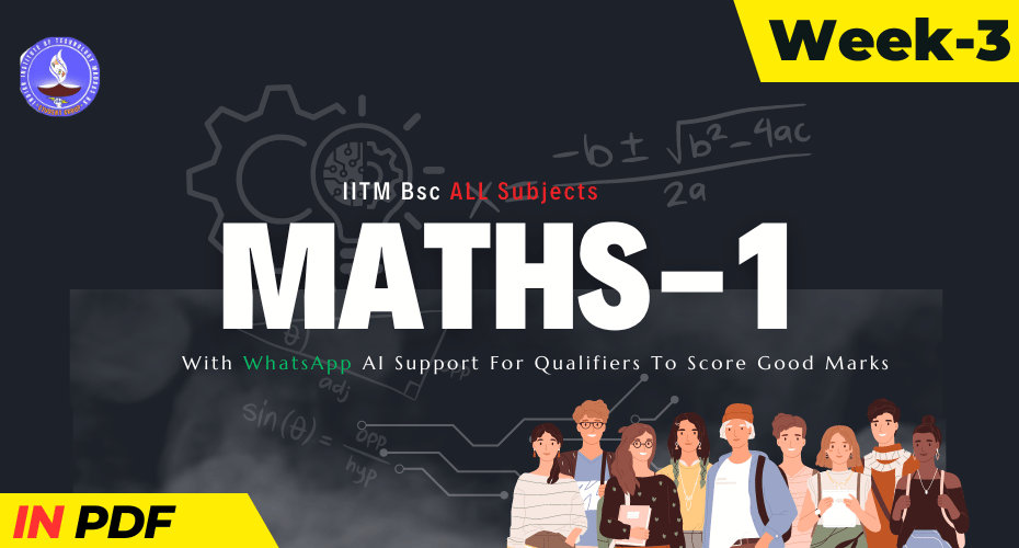 Maths Week 3 Graded Assignments IIT Madras